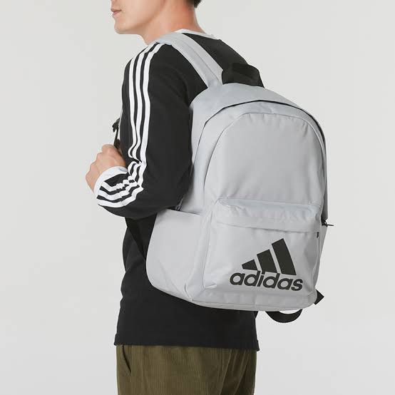 Adidas Backpack grey gray tas sekolah ransel abu hitam black navy nike ...