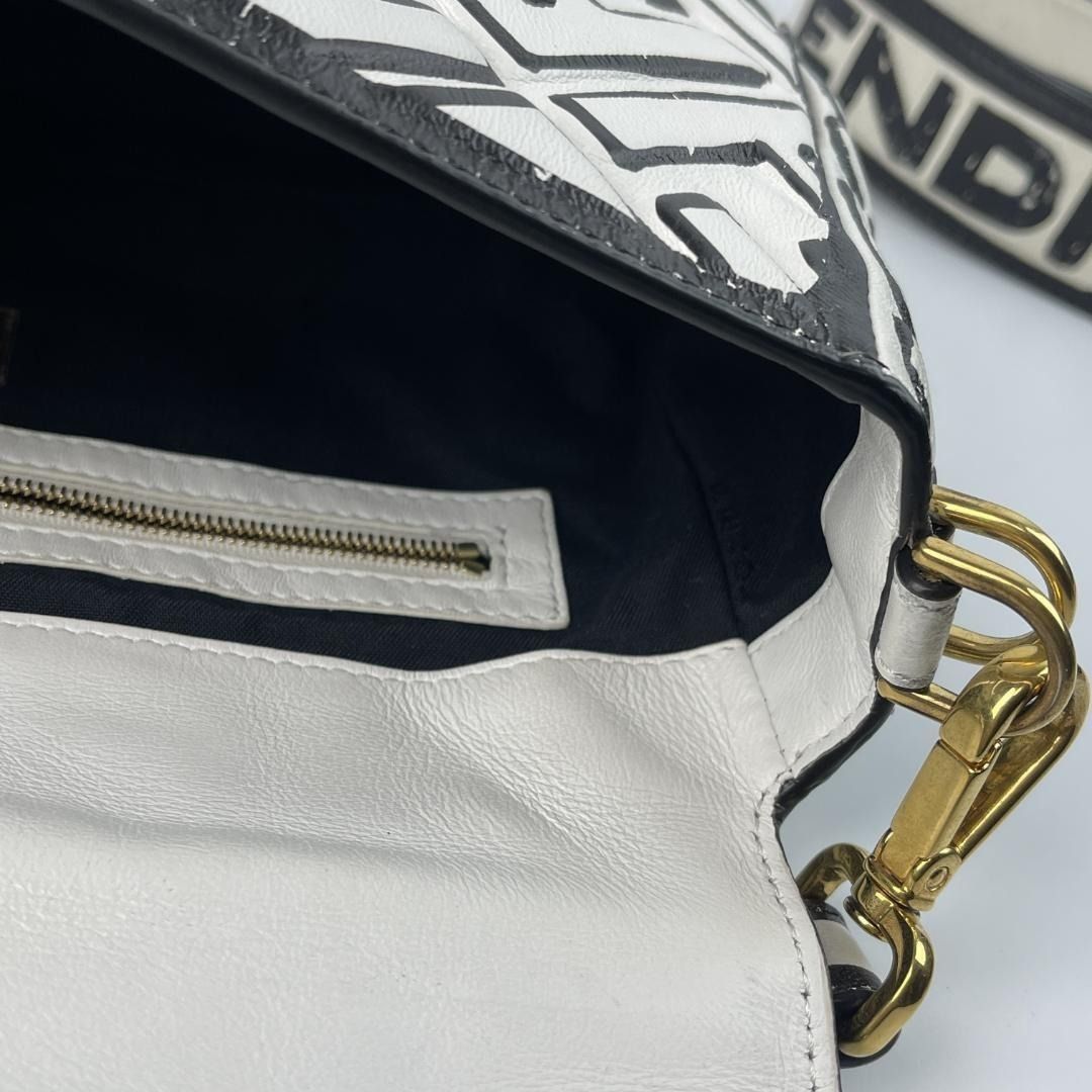 Authentic FENDI Mamma Bucket Joshua Vidas Collaboration Leather White ...