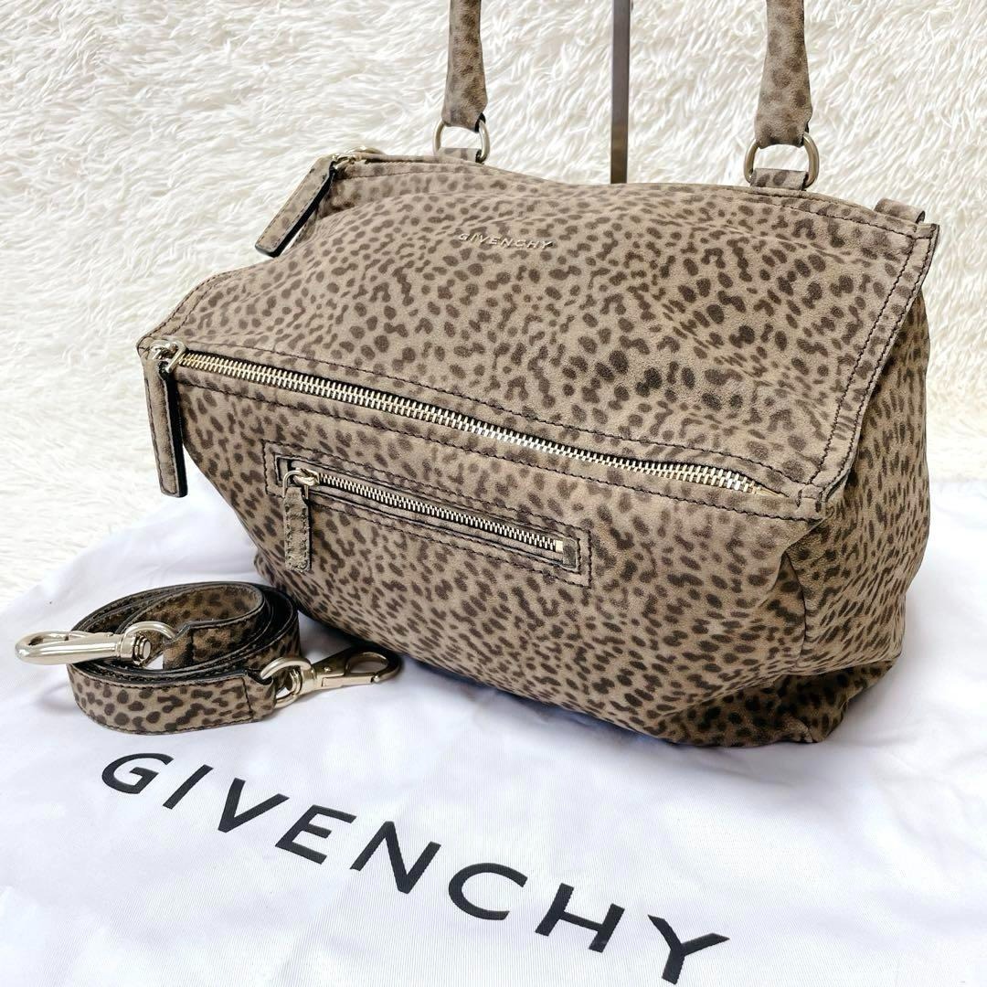 Authentic GIVENCHY leopard print Pandora 2way shoulder bag, Luxury ...