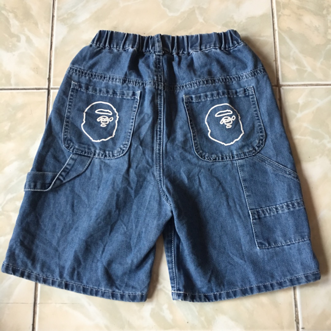 Bape Kids Jorts, Men's Fashion, Bottoms, Shorts on Carousell