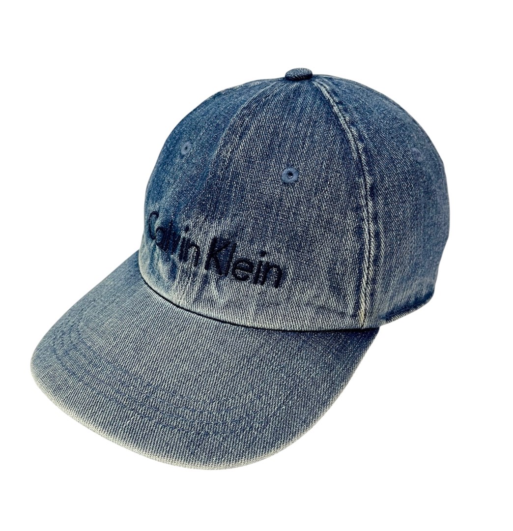 CALVIN KLEIN BLUE DENIM WASH LOGO CK BASEBALL VTG CAP HAT TOPI, Men's ...