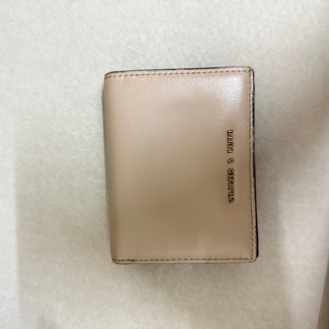 Charles & Keith Snap Button Mini Short Wallet in Sand, Women's Fashion ...