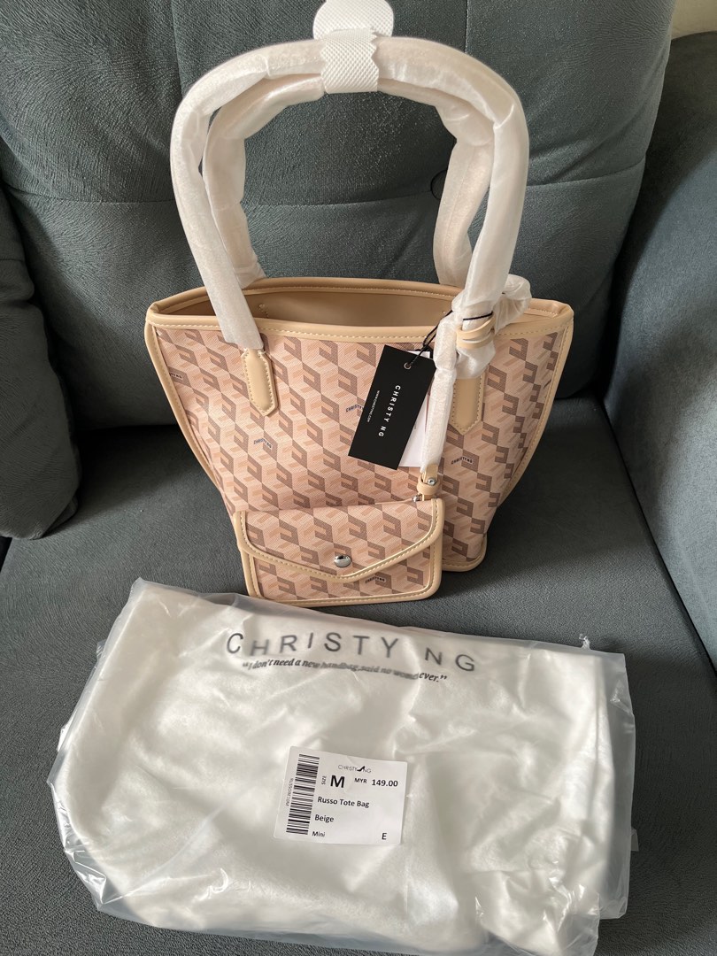 Christy Ng Russo Mini Beige New Authentic, Fesyen Wanita, Tas & Dompet ...