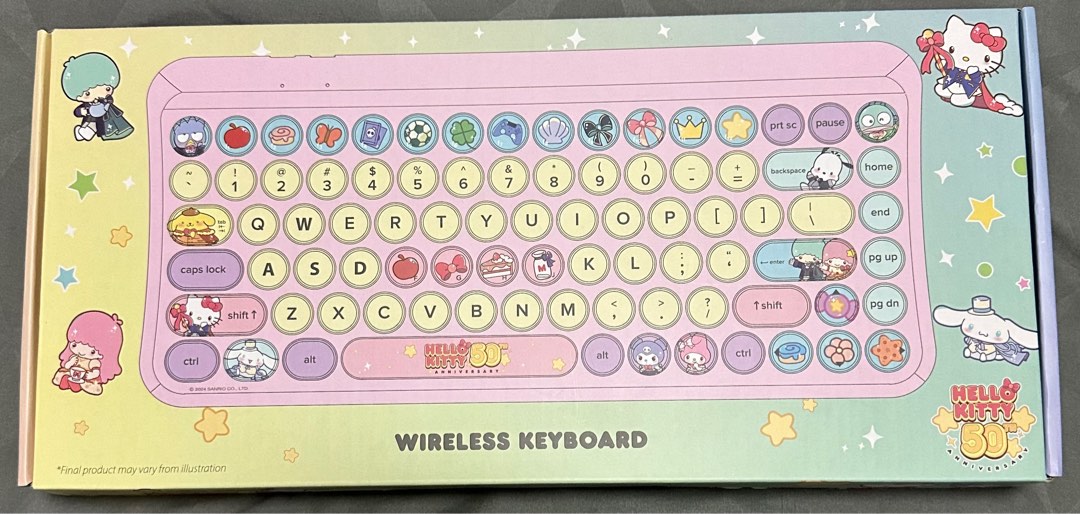 CPCM Sanrio Hello Kitty 50th Anniversary wireless keyboard, Computers & Tech, Parts ...