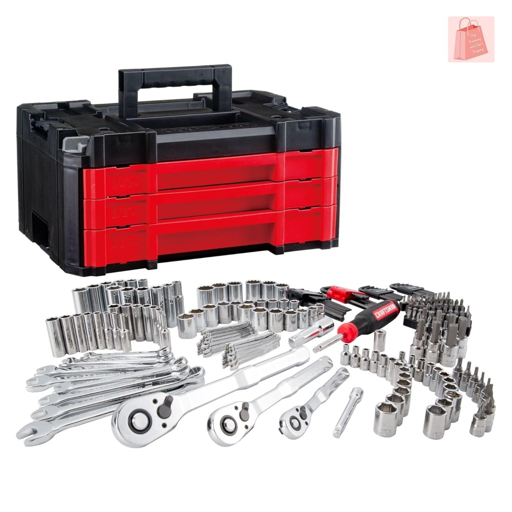 CRAFTSMAN Versastack Mechanics Tool Set, 1/4 in, 3/8 in, and 1/2 in ...