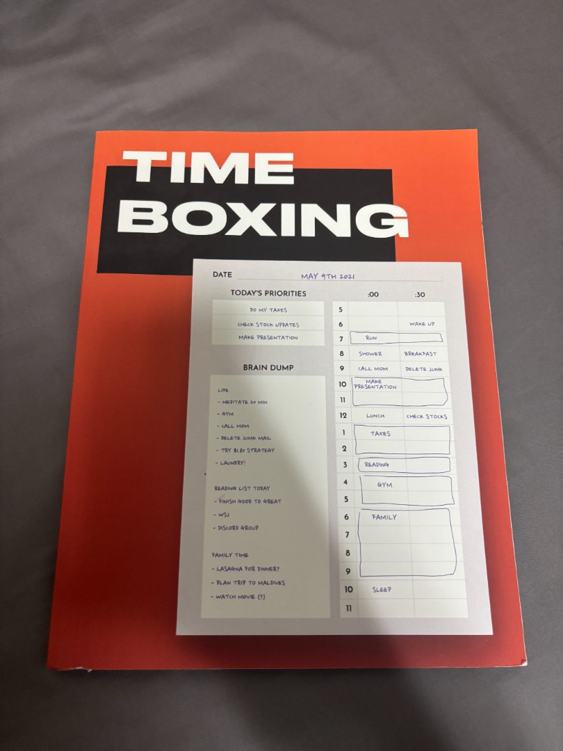 Daily Timeboxing Planner 100 Days - A4 size, Hobbies & Toys, Books ...
