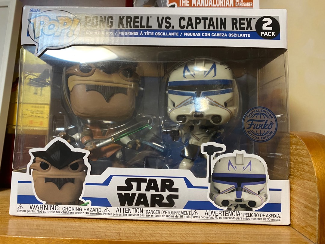 Funko pop Star Wars : PONG KRELL VS CAPTAIN REX, 興趣及遊戲, 玩具 & 遊戲類 ...