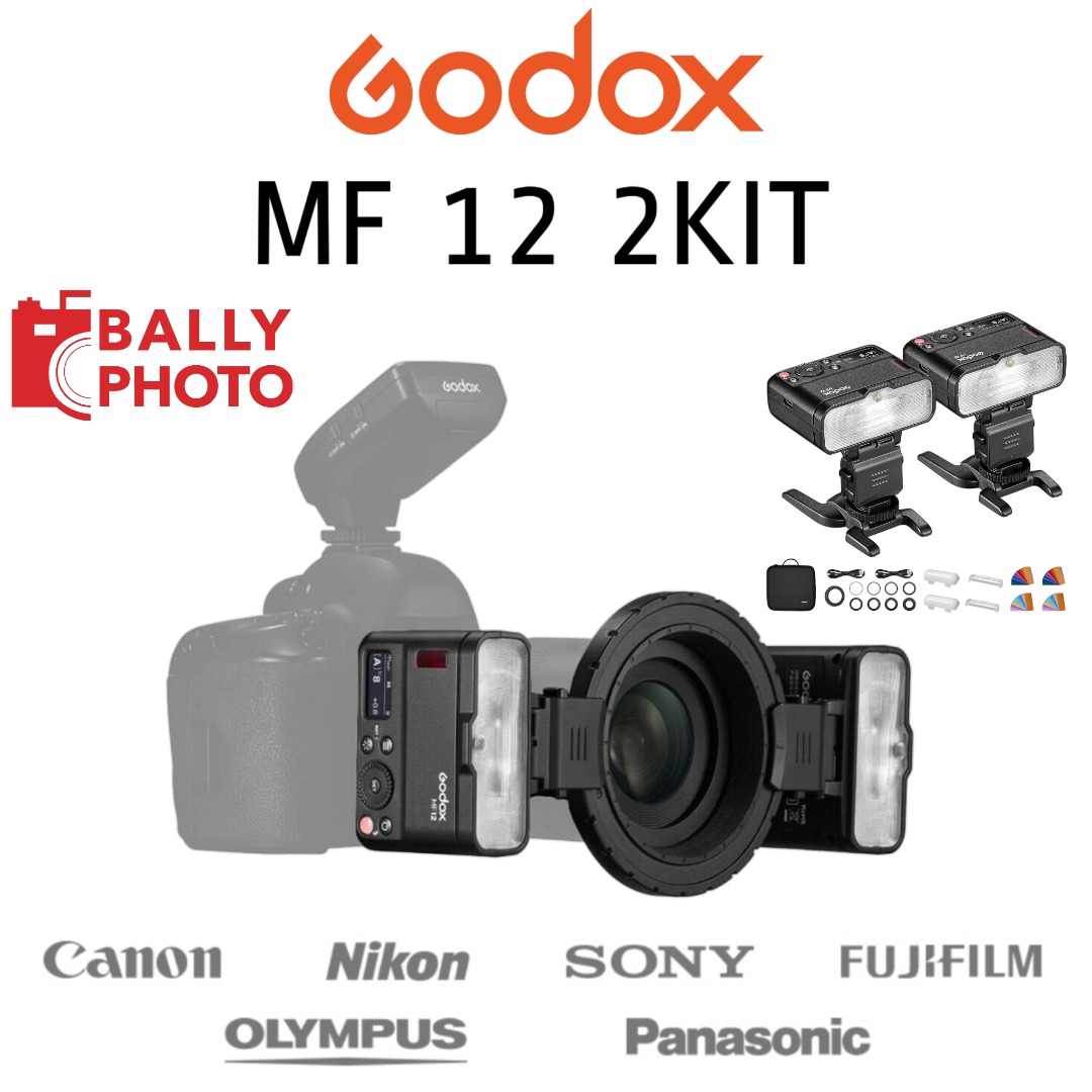 Godox MF12 Camera Macro Flash 2-Light Kit / MF12 2KIT FLASH ...