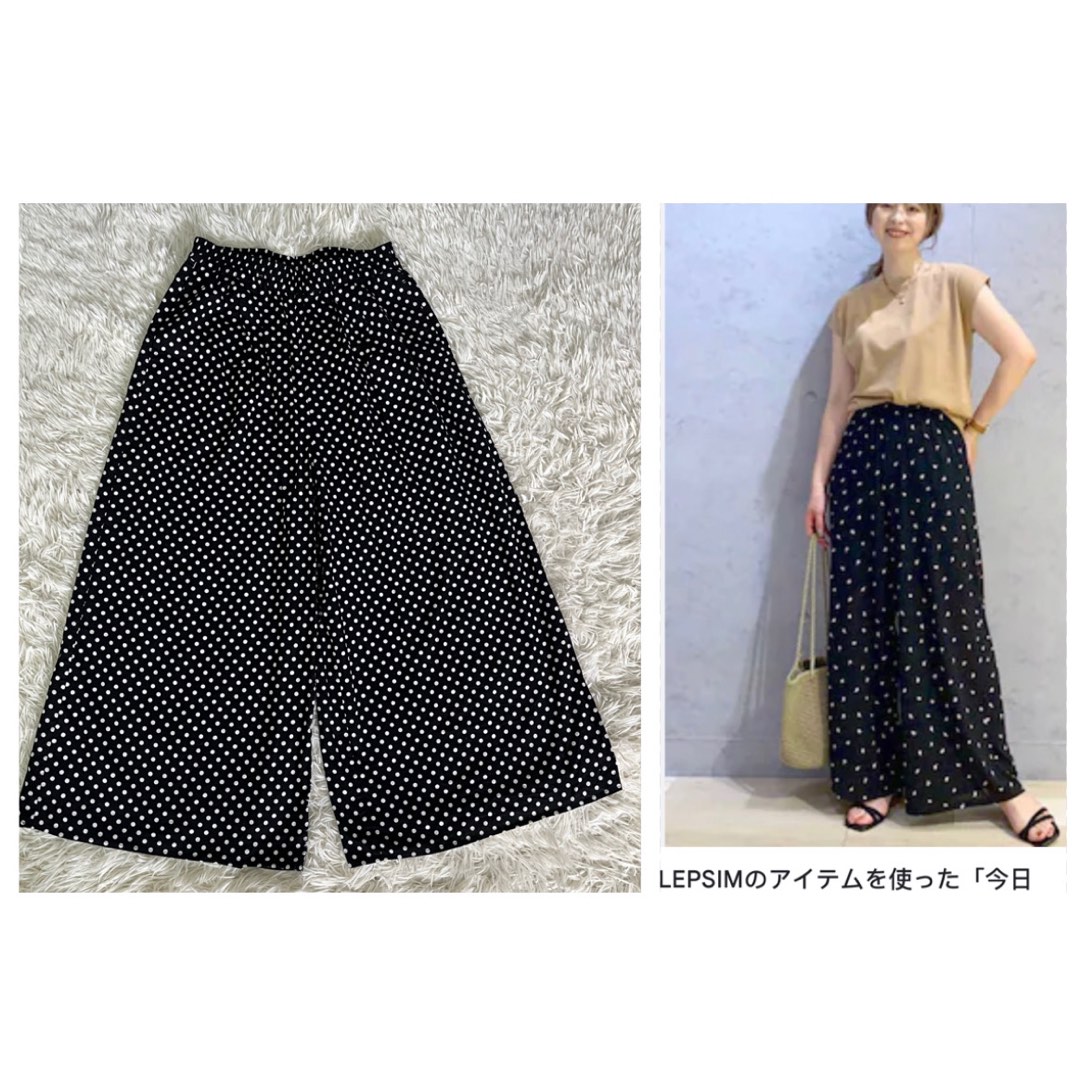 LEPSIM Japan Cullotes polkadot wide leg palazzo pants, Women's Fashion ...