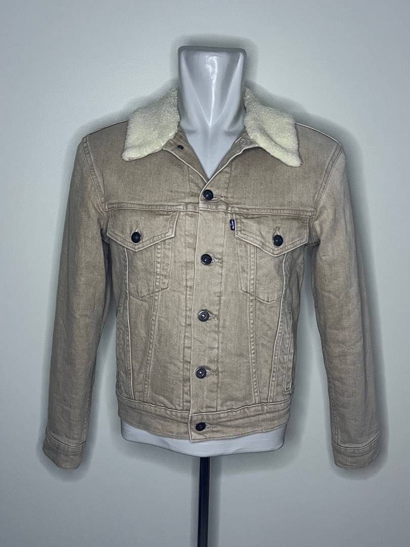 Levi's Trucker Denim Boa Sherpa Winter Jacket Jeans Coat Cotton ...