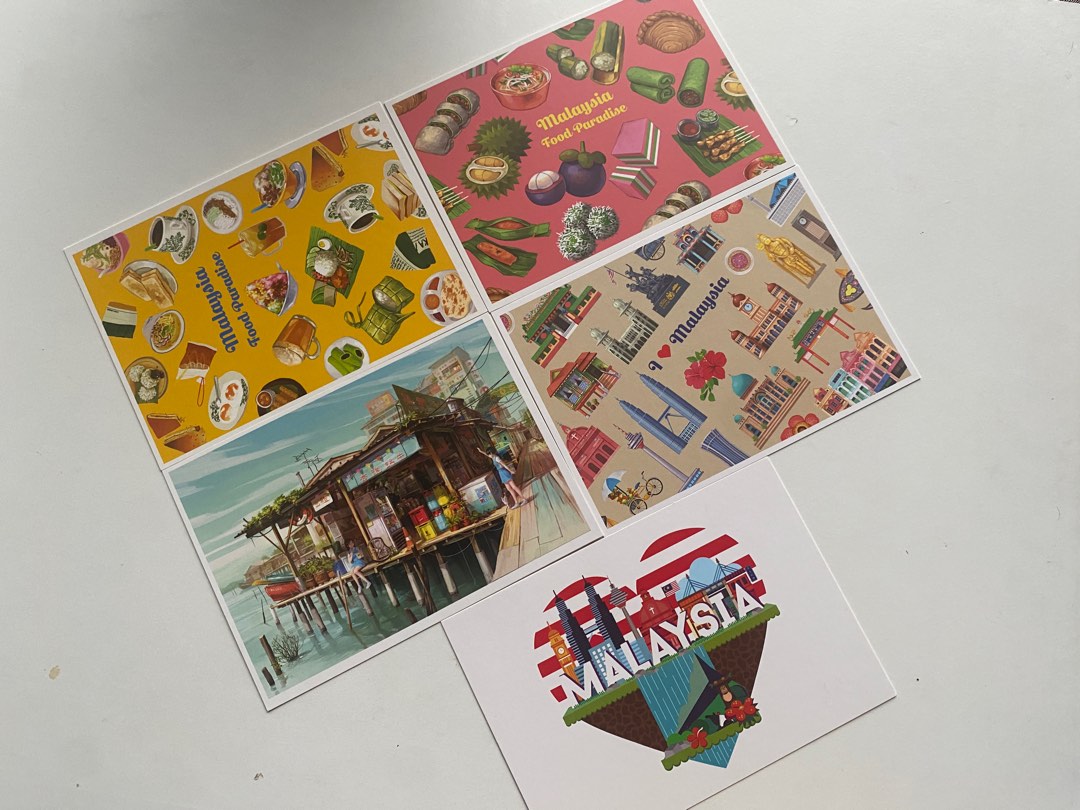 Malaysia Postcards Set of 5 by Loka Made, Hobbies & Toys, Stationery ...