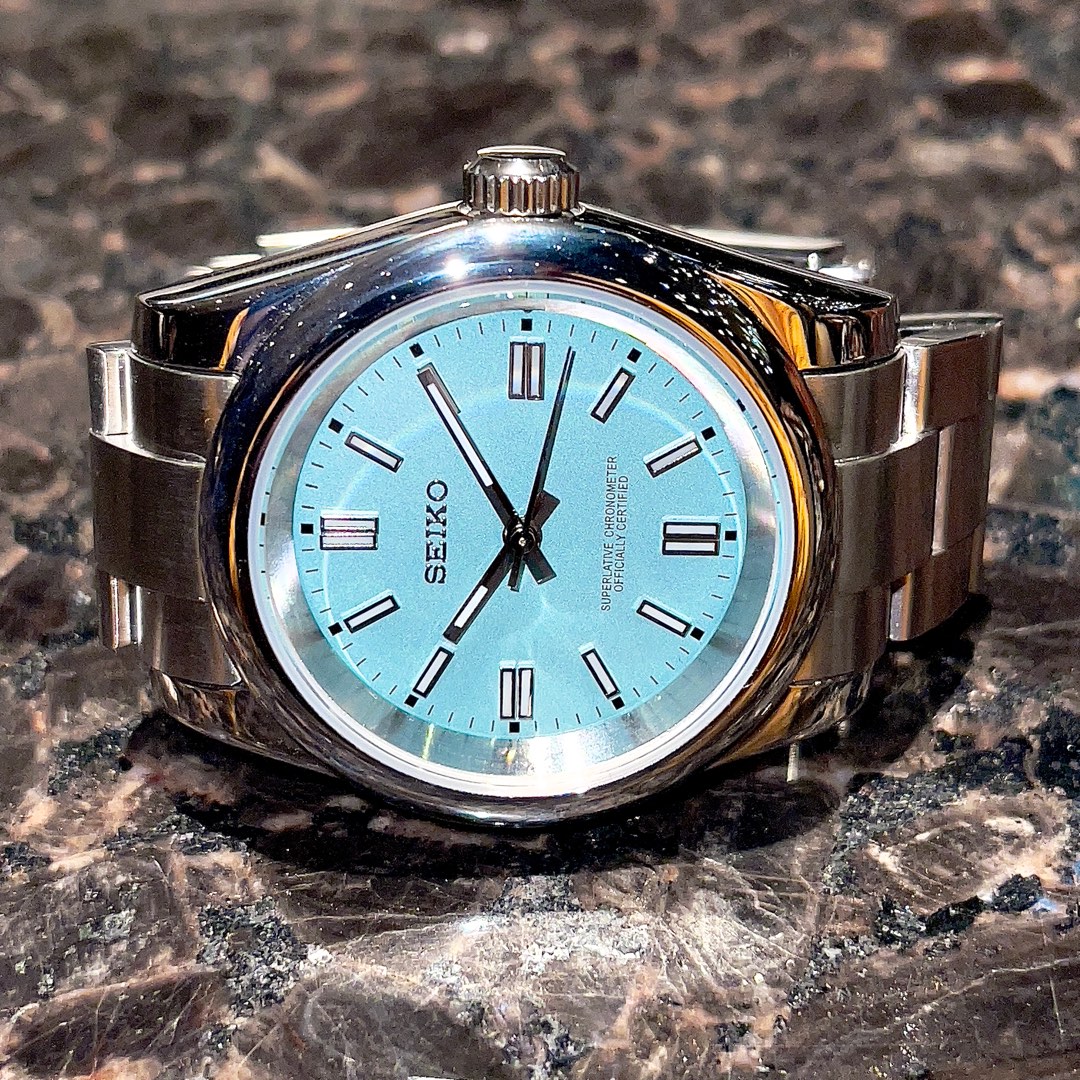(MOD) Seiko Tiffany Blue Datejust, Men's Fashion, Watches & Accessories ...