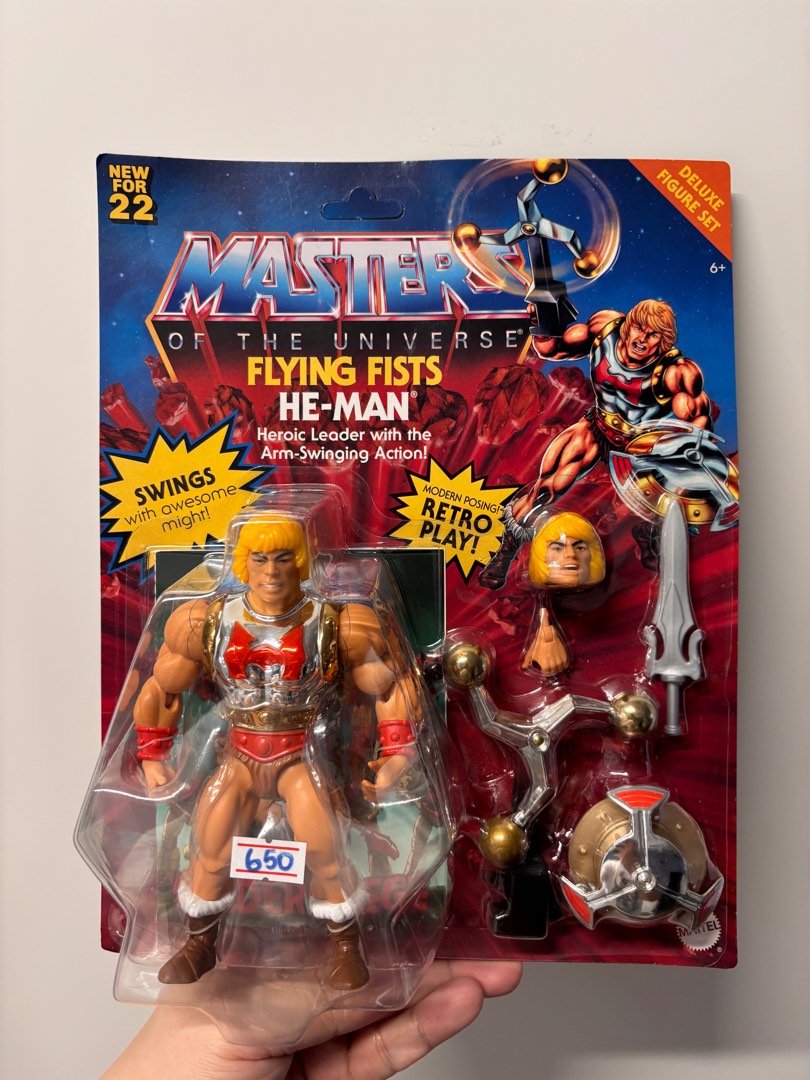 MOTU He-Man Flying Fist Master of the Universe, Hobbies & Toys, Toys ...