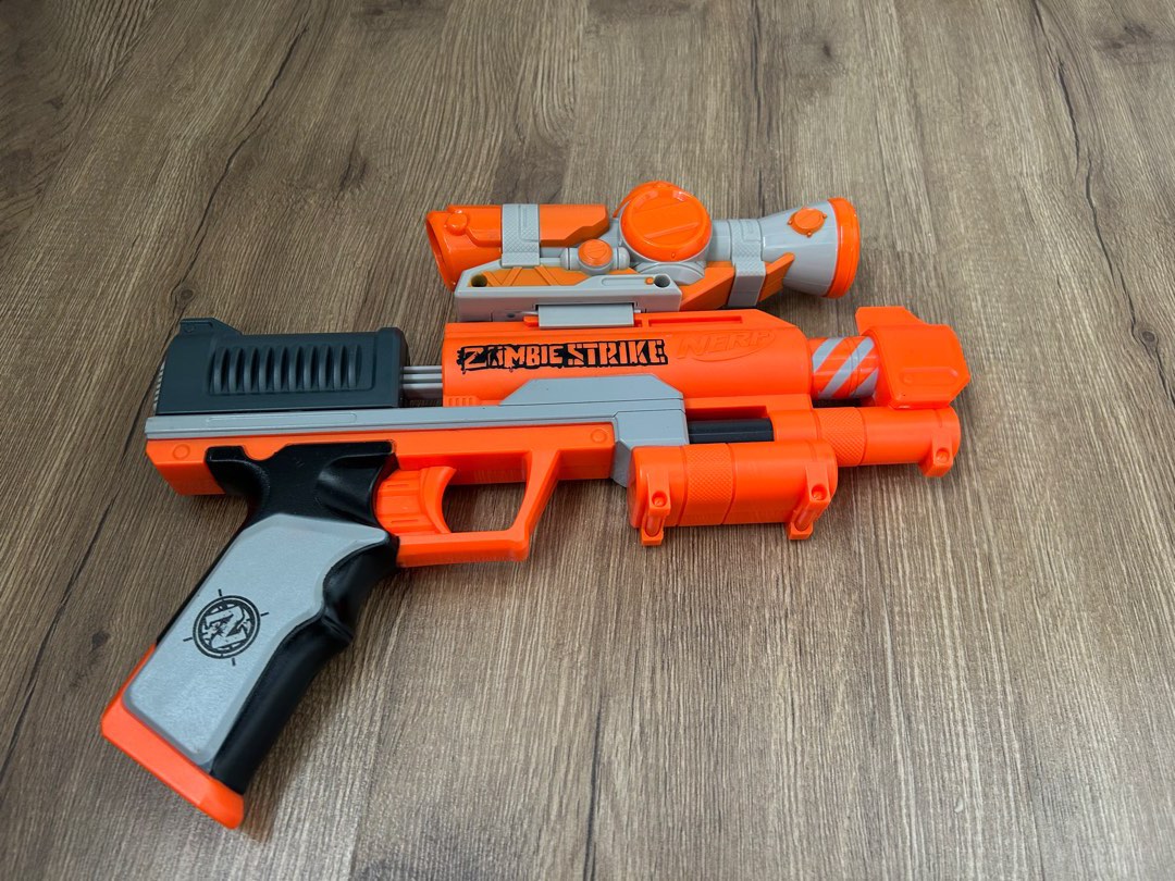 Nerf Zombie Strike Pistol Gun Blaster with Scope, Hobbies & Toys, Toys ...