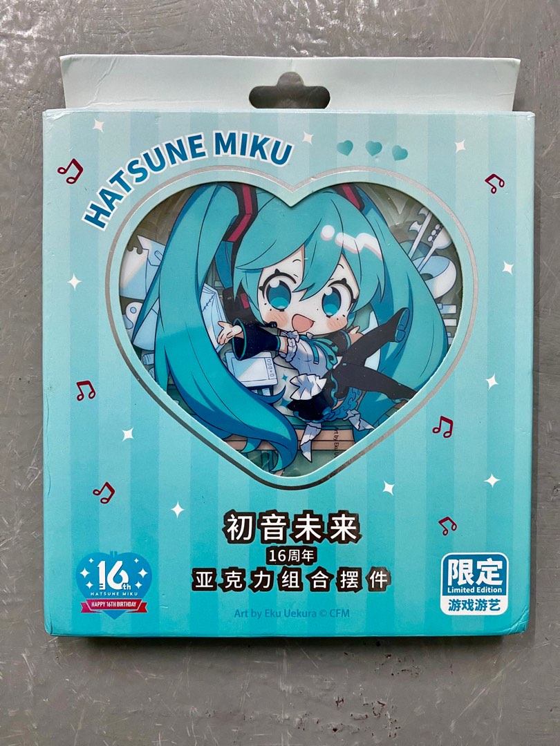 Official QING QIU CULTURE 100% Original Hatsune Miku 16th Acrylic Stand ...