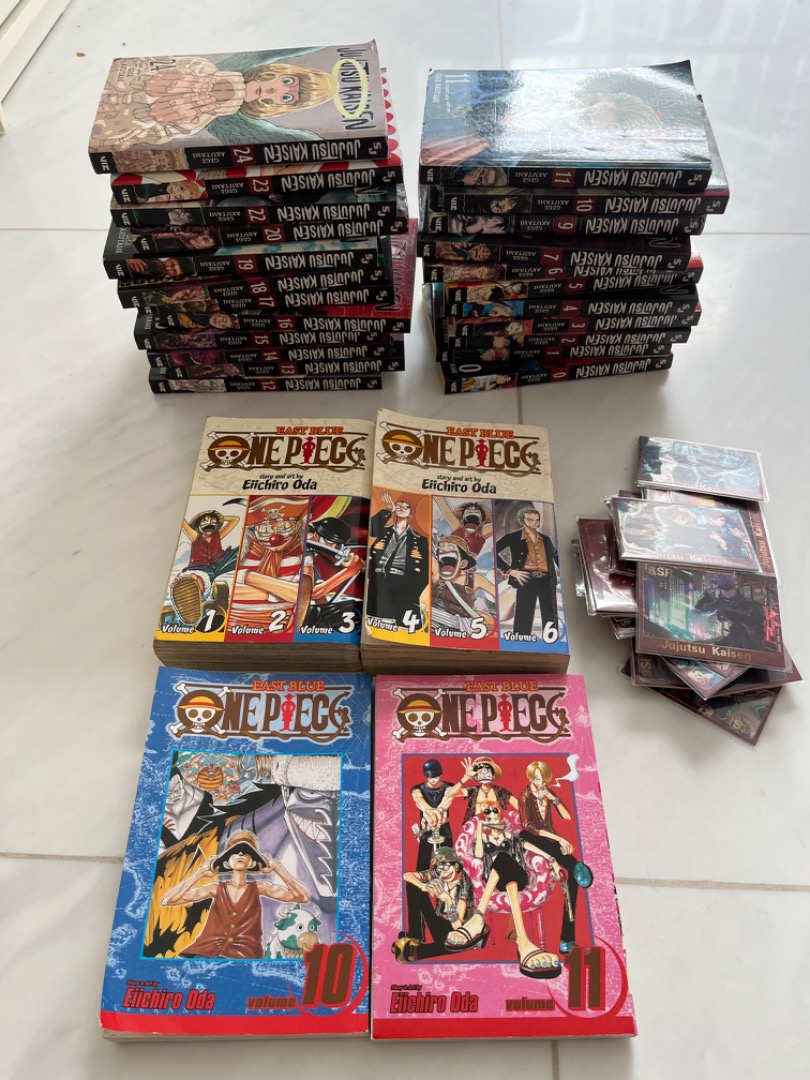 One piece and Jujutsu Kaisen comic books , 27 all sold together plus ...