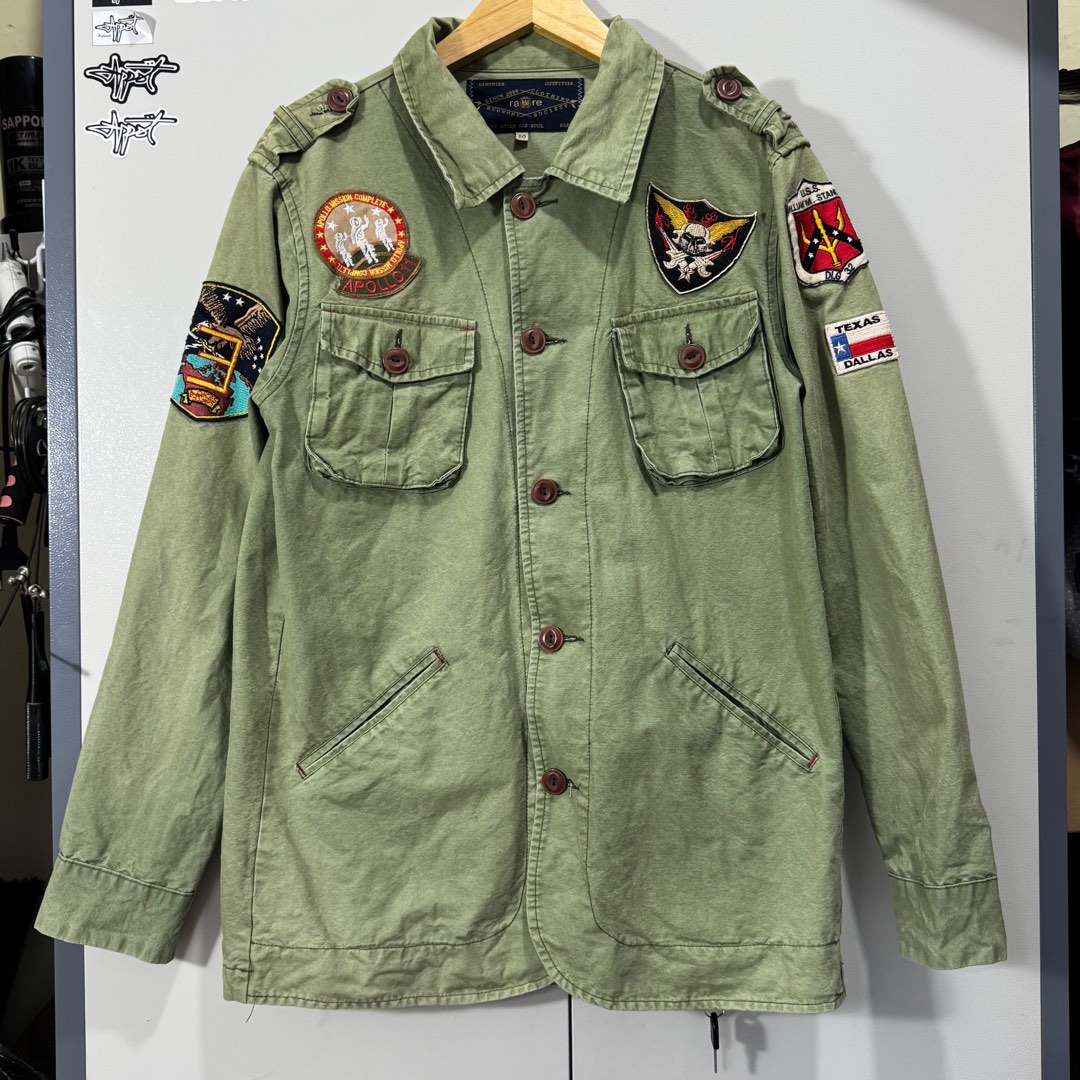 Outer field military OG army jacket By Rare, Fesyen Pria, Pakaian ...