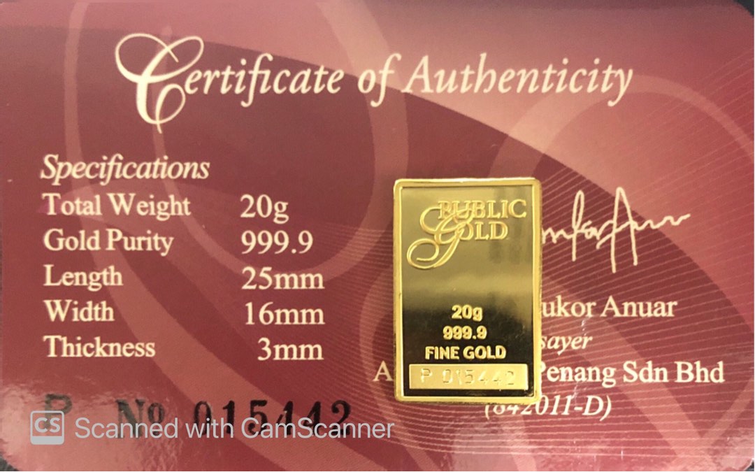 Public Gold Bar for Sell, Everything Else, Others on Carousell