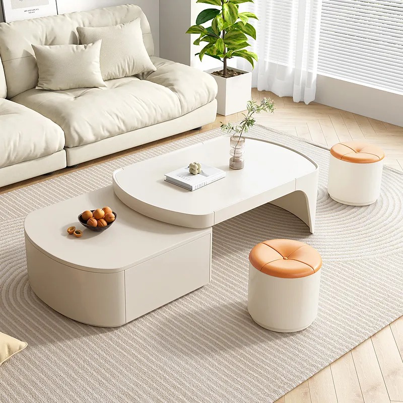 Retractable coffee table tea table dining table dining table tea table ...