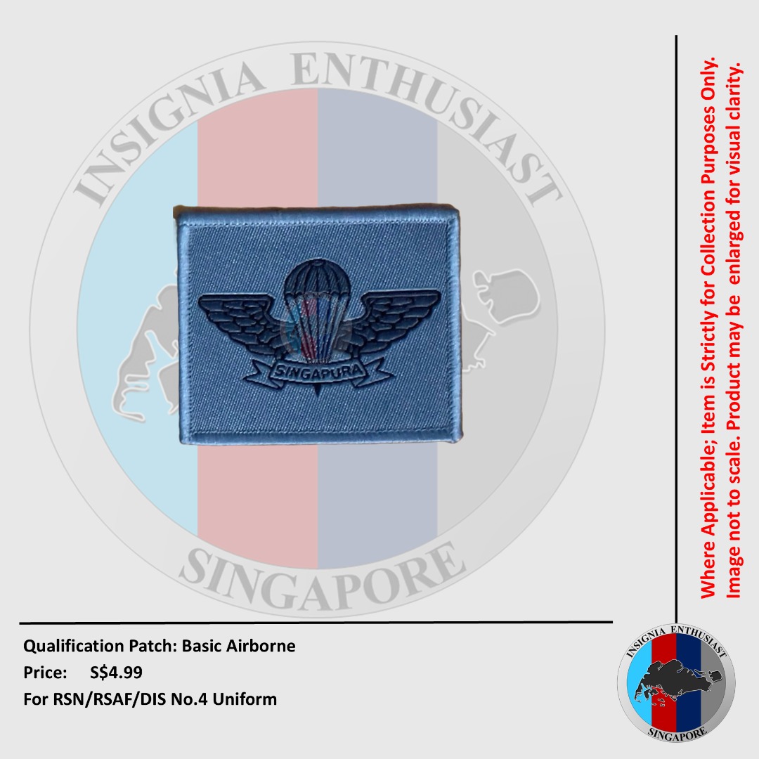 SAF | Basic Airborne | RSN RSAF DIS No.4 Qualification Patch ...