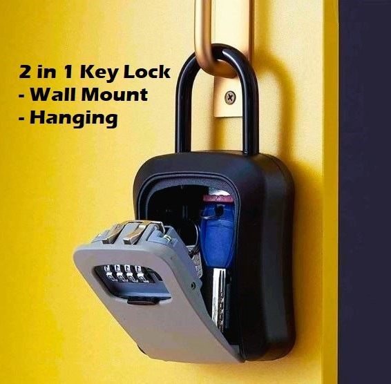 Same Day Delivery! 2 in 1 Wall Mount Padlock Keys / Card Storage Box ...