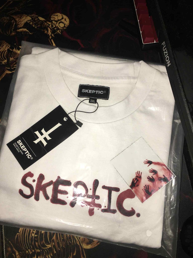 Skeptic ESCAPE Oversized White Shirt, Men's Fashion, Tops & Sets ...