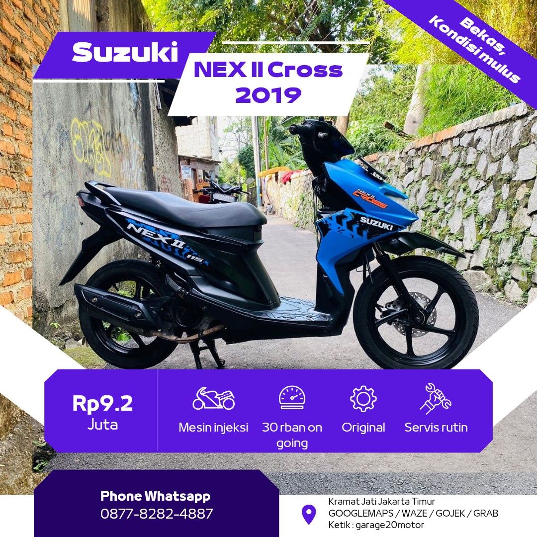 Suzuki Nex II 115cc cross fi tahun 2019, Motor di Carousell