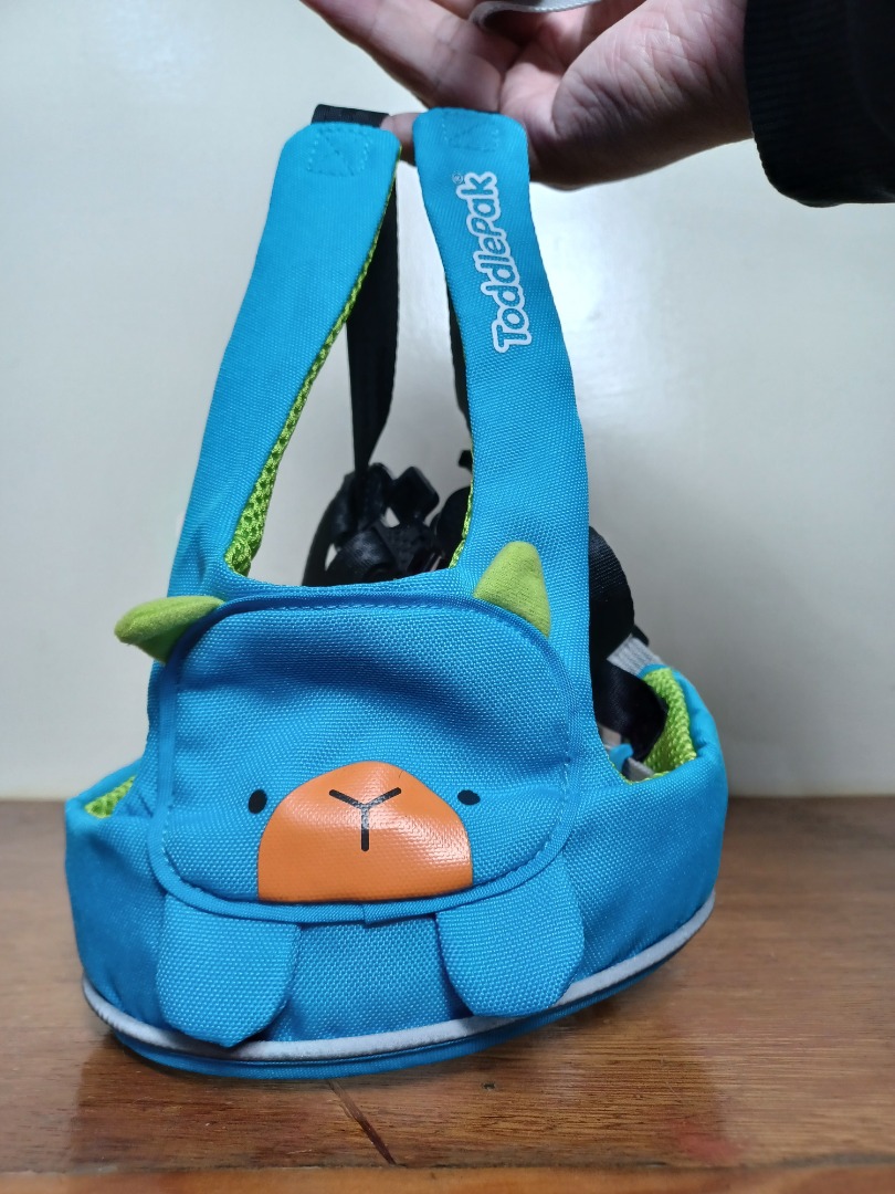 trunki toddlepak fuss free baby walking reins and toddler safety harness - bert bear blue color ...