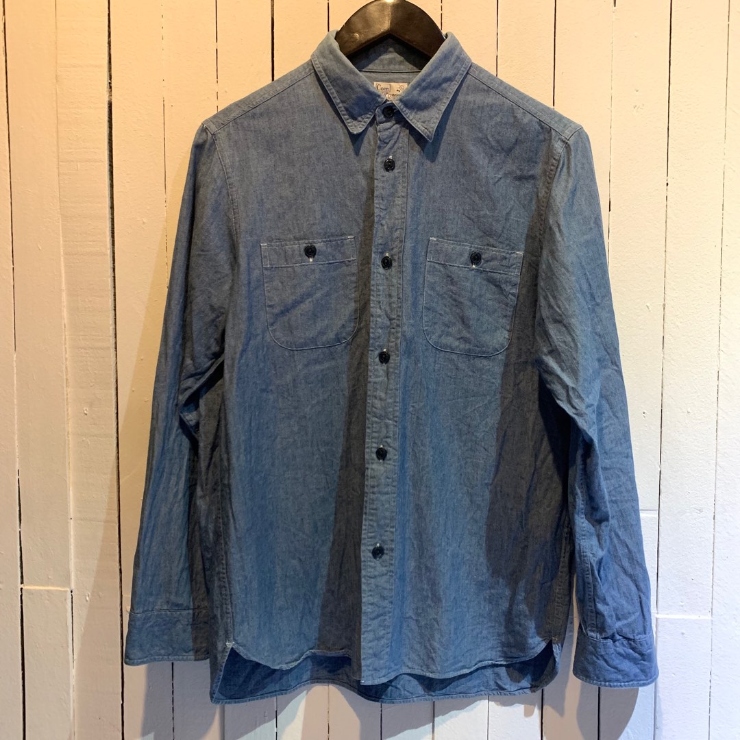 Vtg Coen Tokyo Japan Chambray, Men's Fashion, Tops & Sets, Formal ...