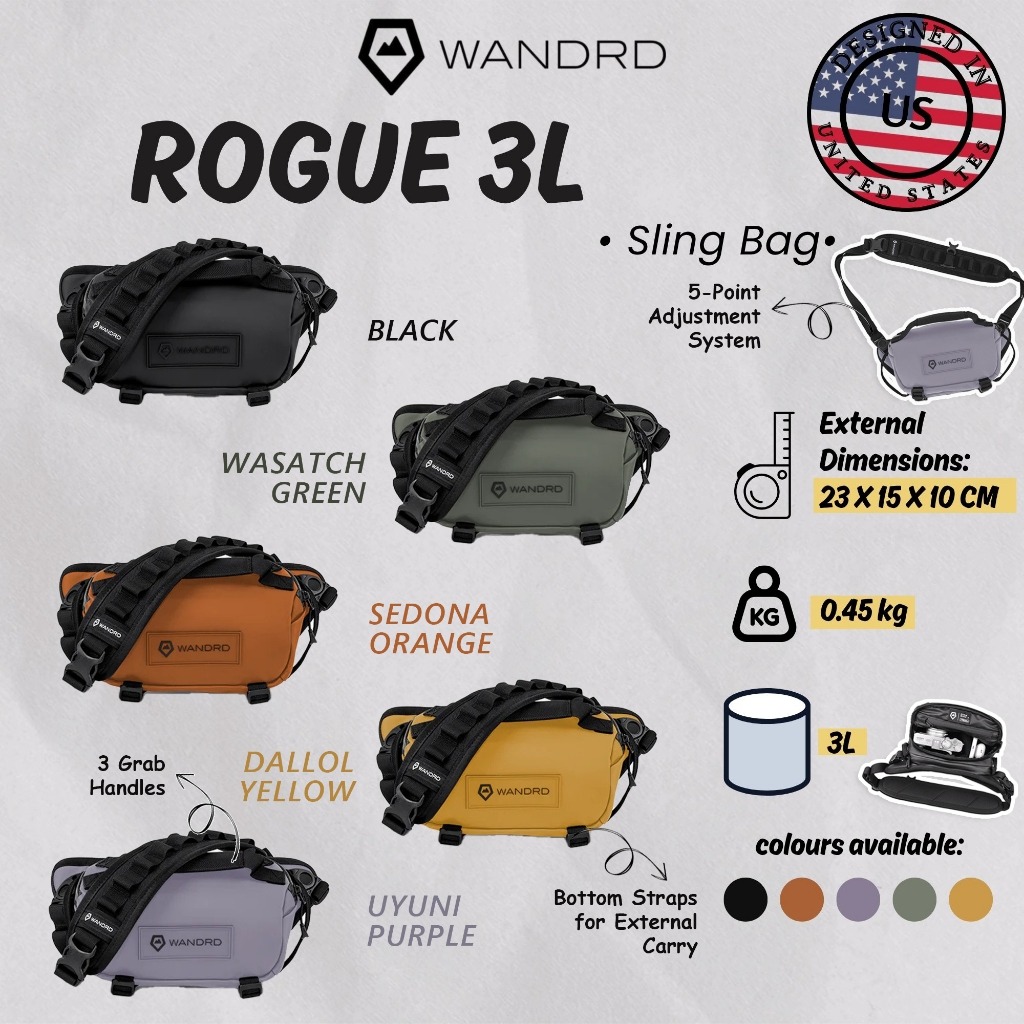 WANDRD ROGUE 3L Sling Bag, Men's Fashion, Bags, Sling Bags on Carousell