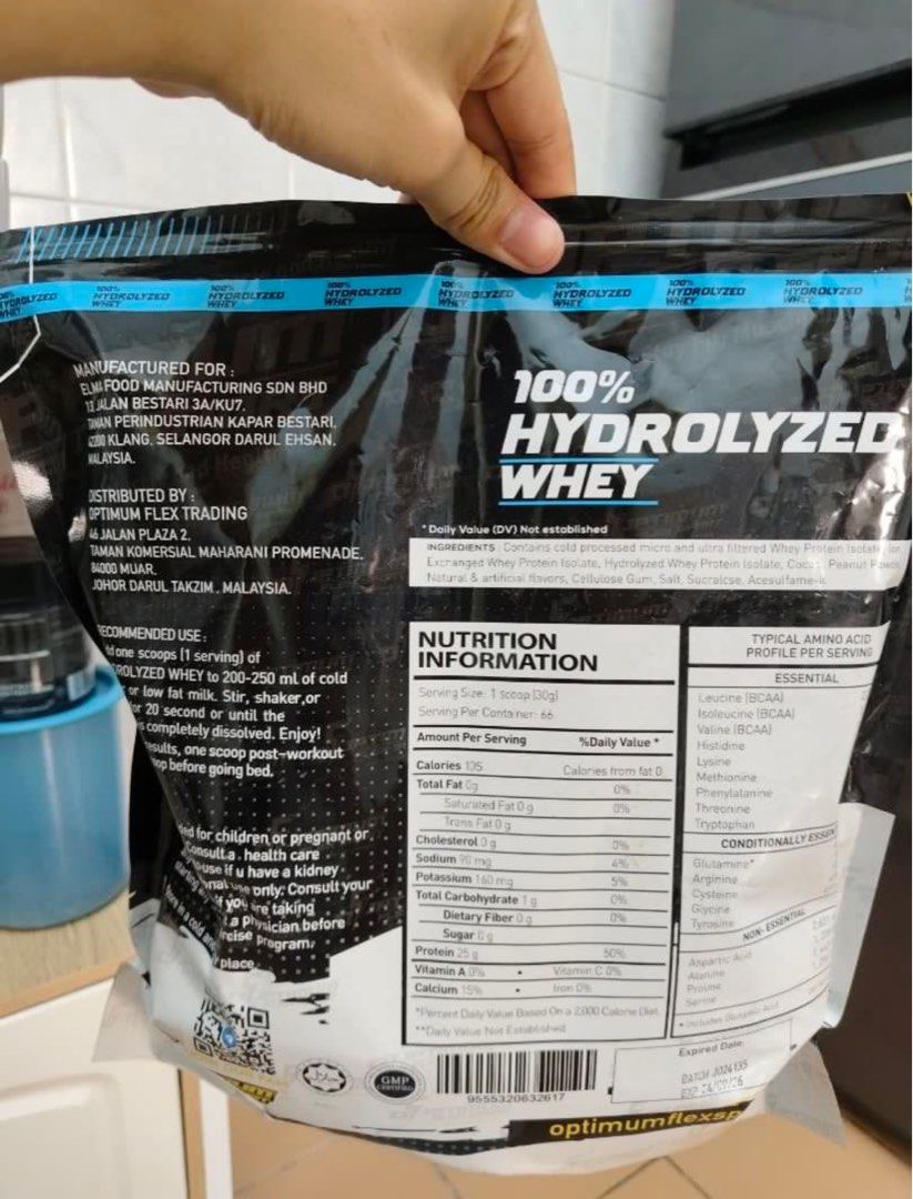 Whey Protein Optimum Flex, Food & Drinks, Beverages on Carousell