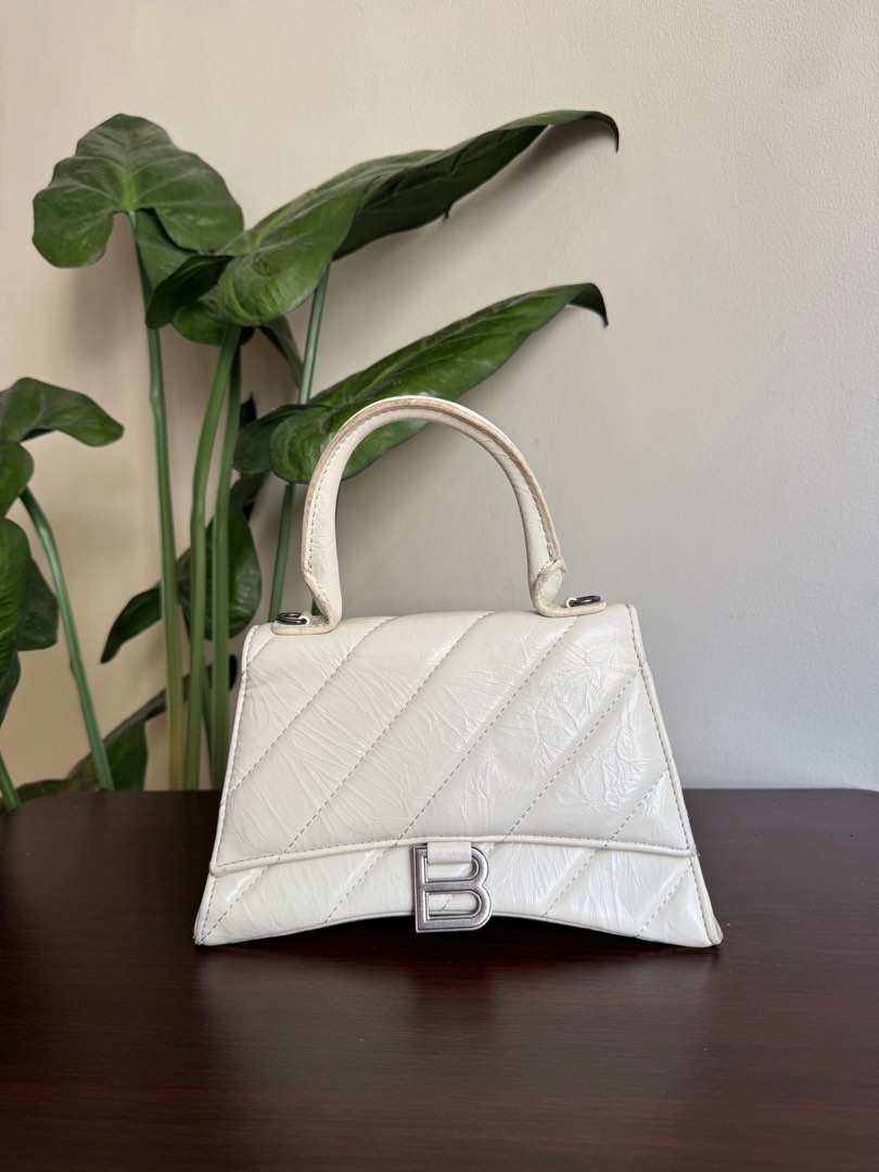 white top handle mini bag, Women's Fashion, Bags & Wallets, Clutches on ...