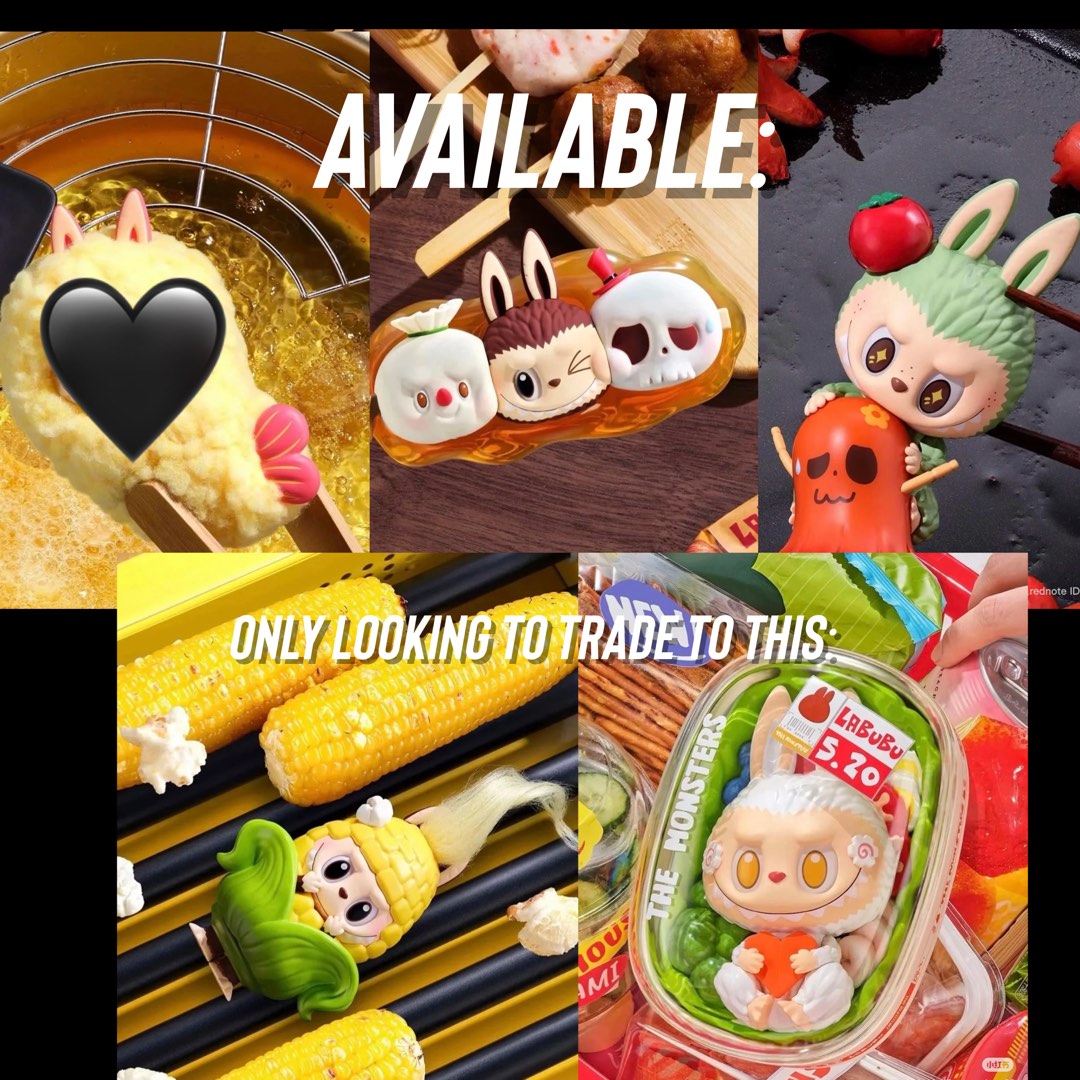WTS/WTT: Popmart Popnow Labubu Wacky Mart Blind Box Corn Tempura Shrimp ...