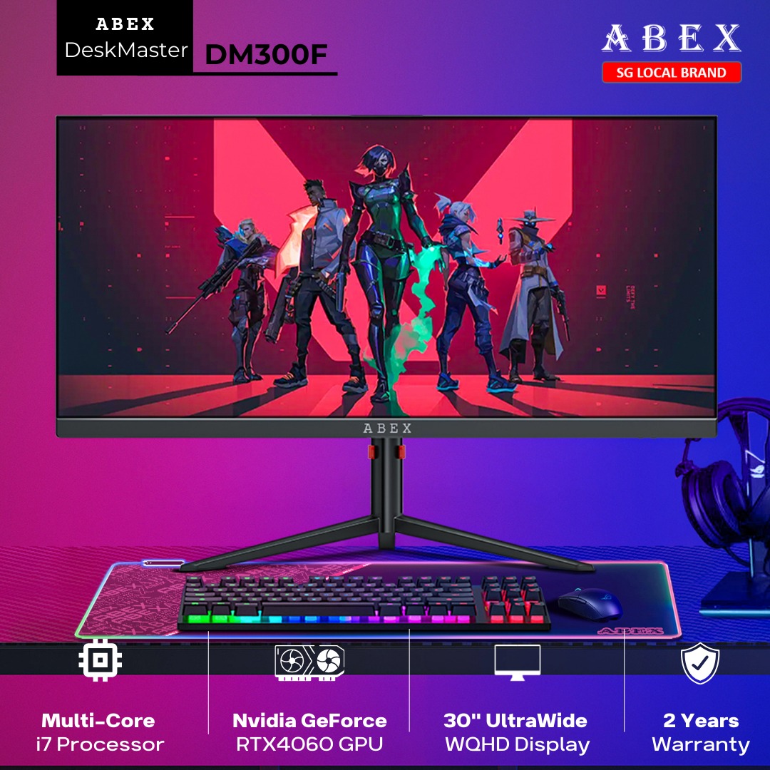 ABEX DM300F / All In One Gaming Desktop PC / 30" UltraWide QHD Display ...