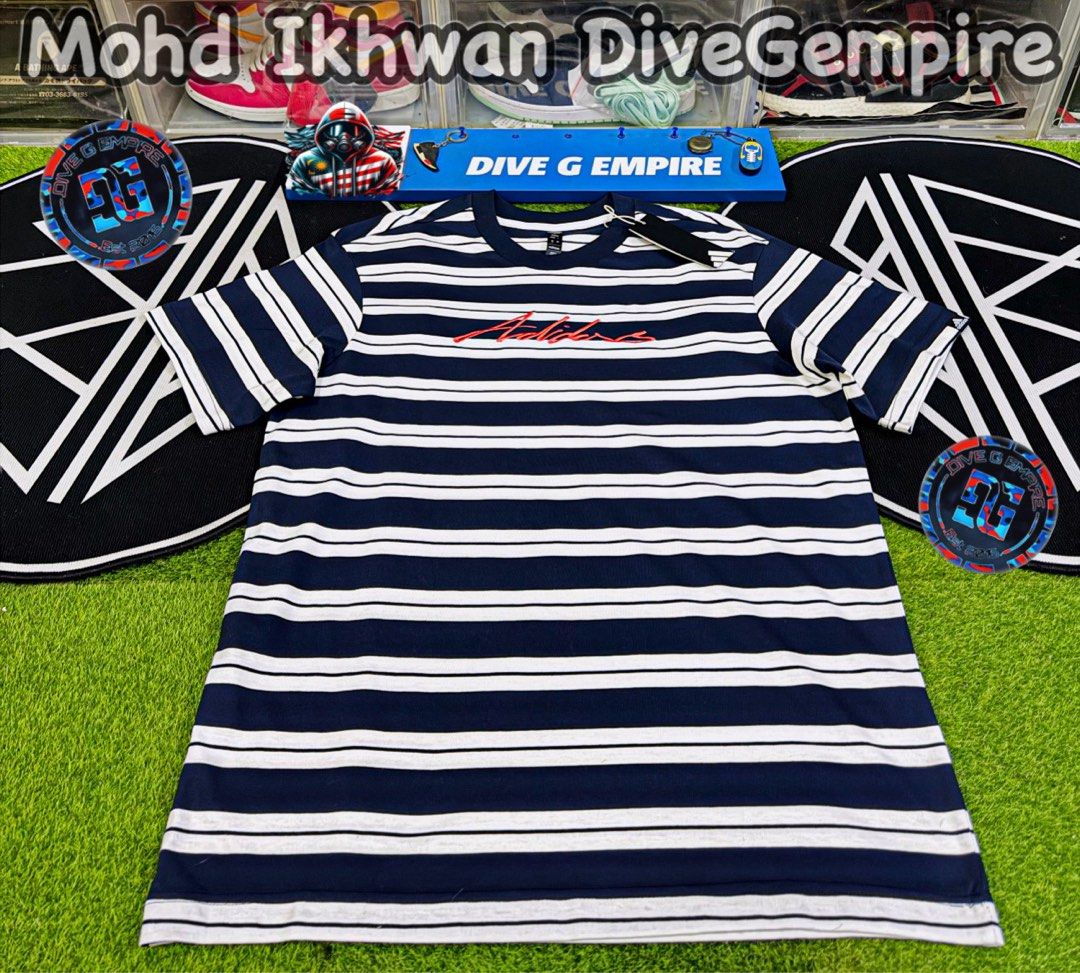 ADIDAS AMERICANA STRIPED TEETH, Men's Fashion, Tops & Sets, Tshirts ...