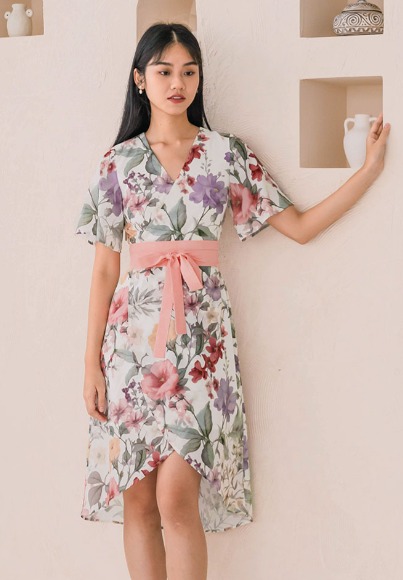 Arya Kimono Midi Dress (Lush Garden) *Defect, Women's Fashion, Dresses & Sets, Dresses on Carousell