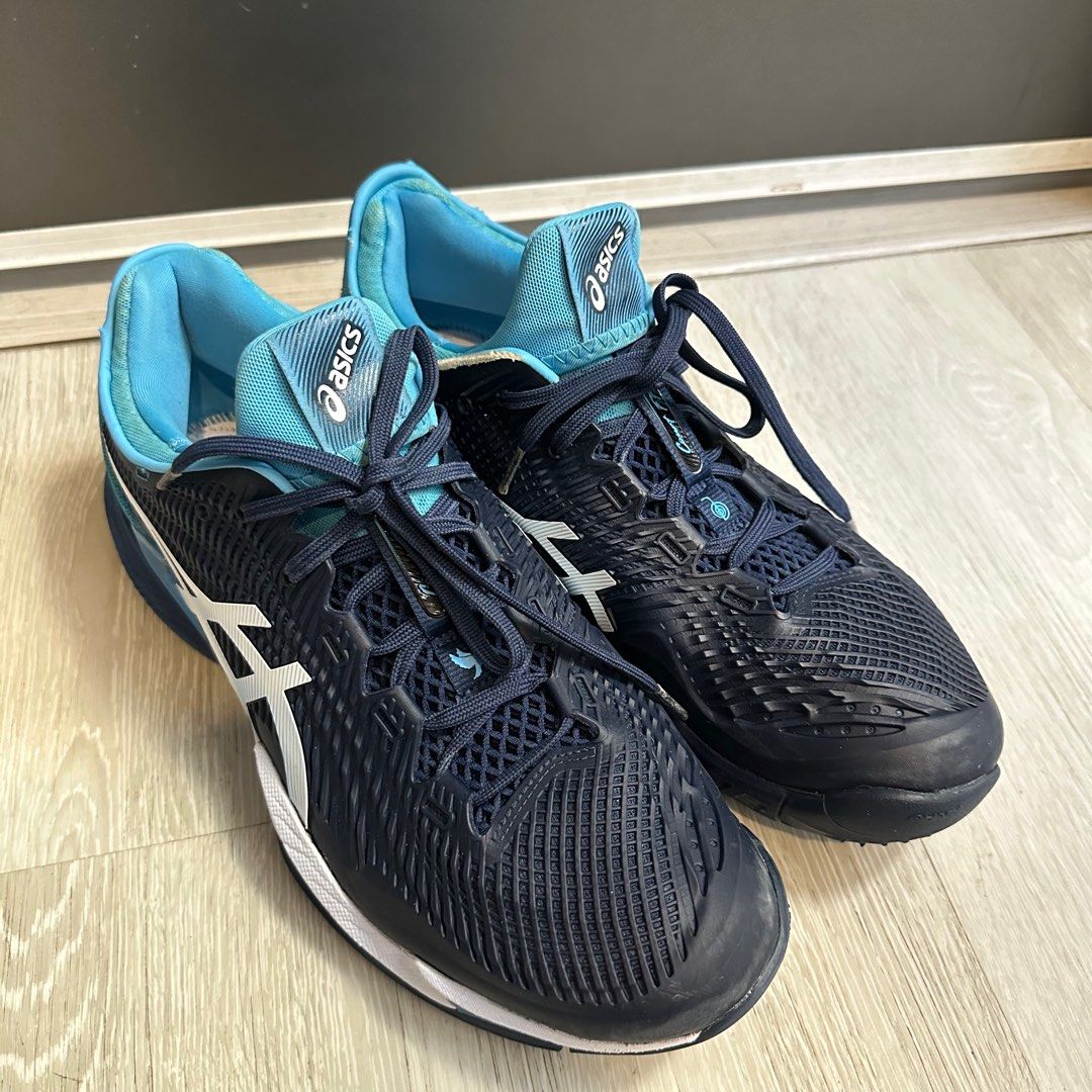 Asics Court FF 2 Novak Djokovic / Blue Expanse White, Olah Raga ...