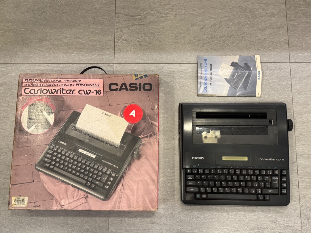 Casio Casiowriter CW-16, Hobbies & Toys, Memorabilia & Collectibles ...