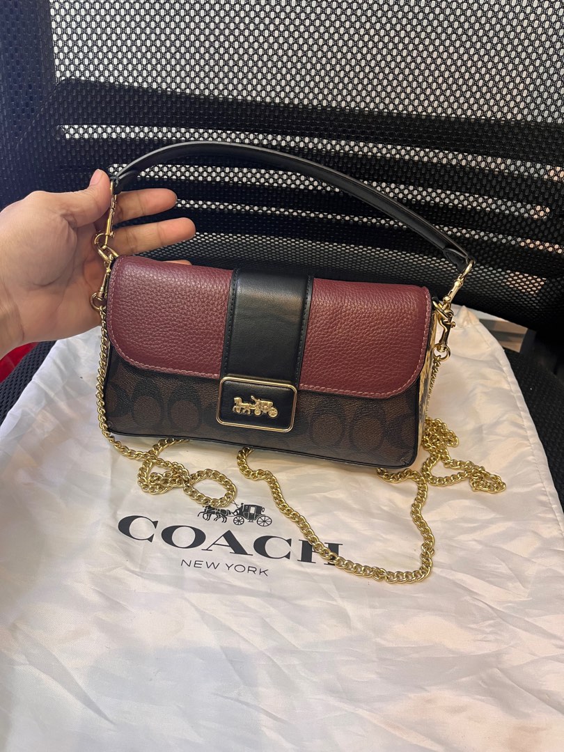 COACH Tricolor Mini Grace Two Way Bag, Luxury, Bags & Wallets on Carousell