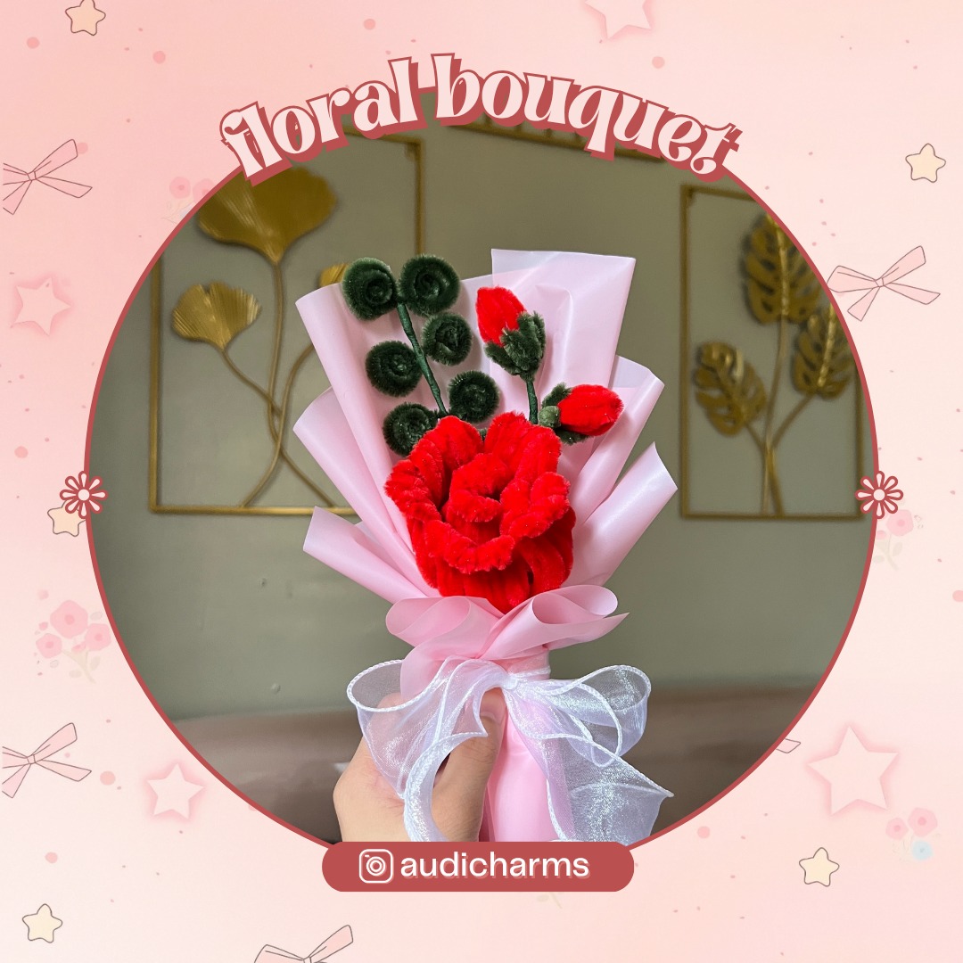 Fuzzy Wire Floribunda Rose Bouquet, Hobbies & Toys, Stationary & Craft ...