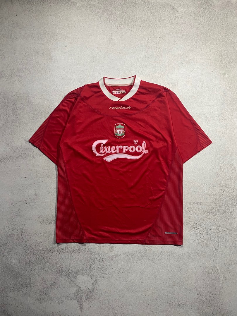 Jersey Liverpool 2002, Fesyen Pria, Pakaian , Atasan di Carousell
