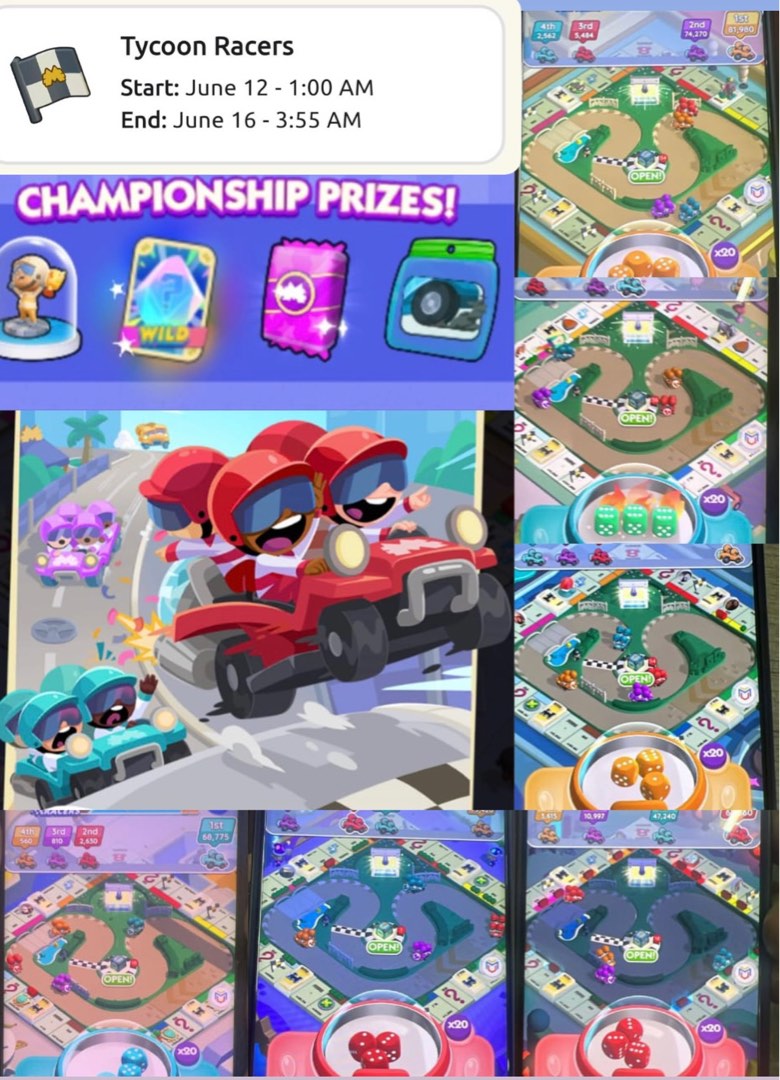 Monopoly Racing Car Event (Tycoon Racers) - 12/06/2025, Video Gaming ...