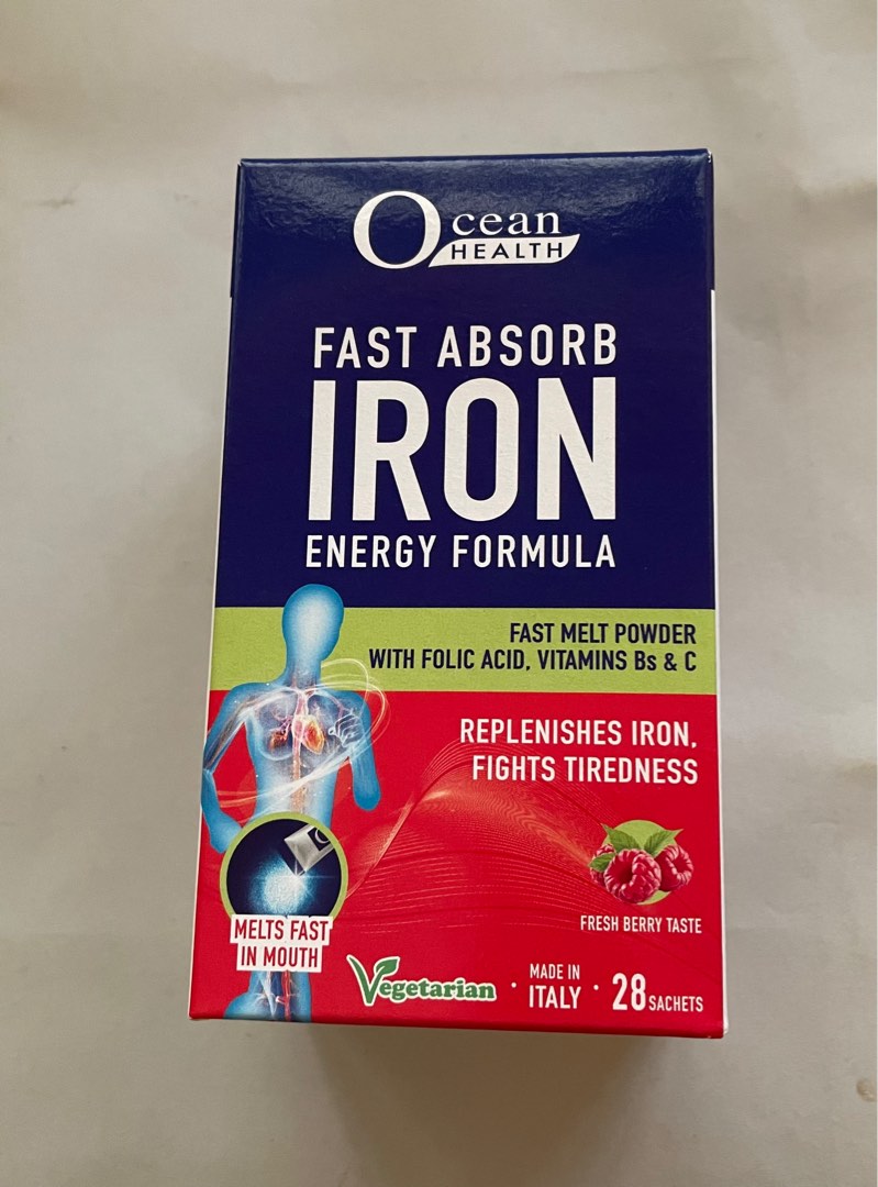 Ocean Health Fast Absorb Iron Energy formula - 28 sachets, Health ...