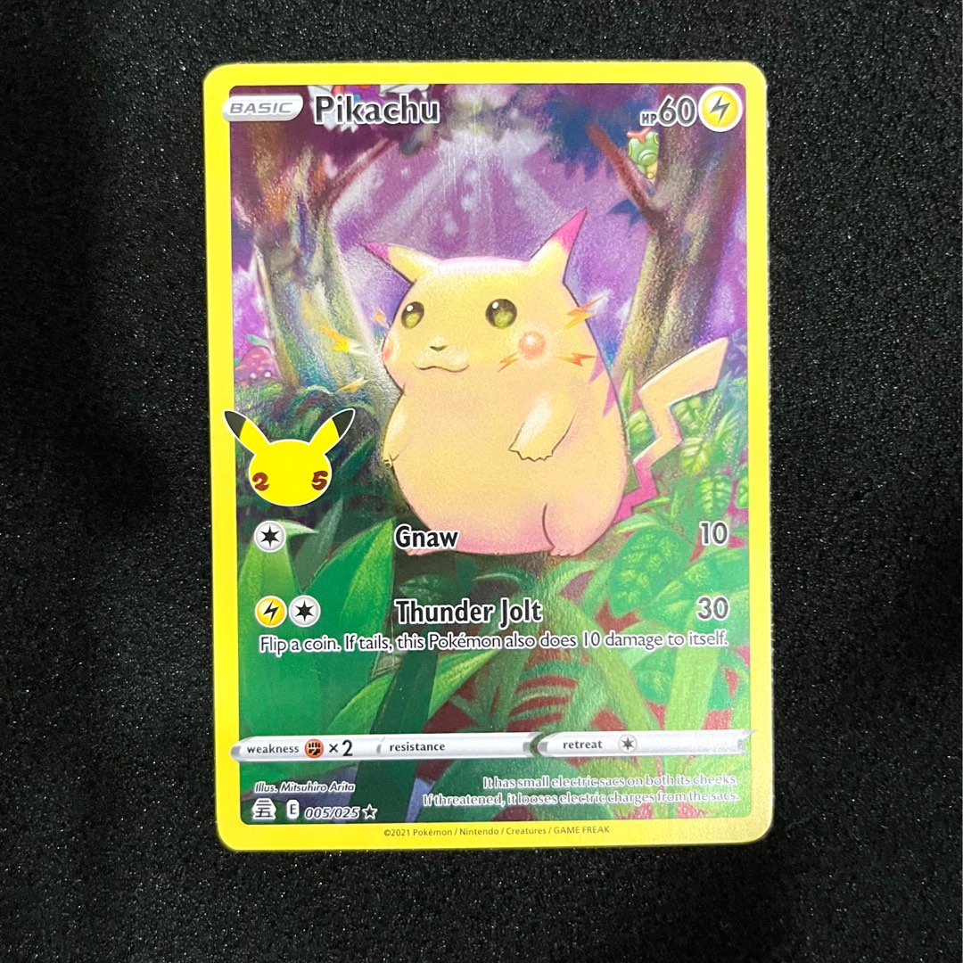 Pikachu Full Art Celebrations 25th Anniversary English Pokemon Card ...