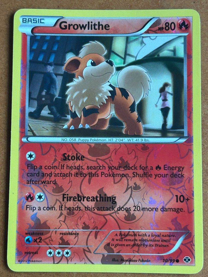 Pokemon Next Destinies | Growlithe #10 Reverse Holo | Pokemon English ...