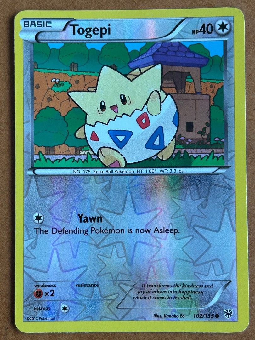 Pokemon Plasma Storm | Togepi #102 Reverse Holo | Pokemon English ...