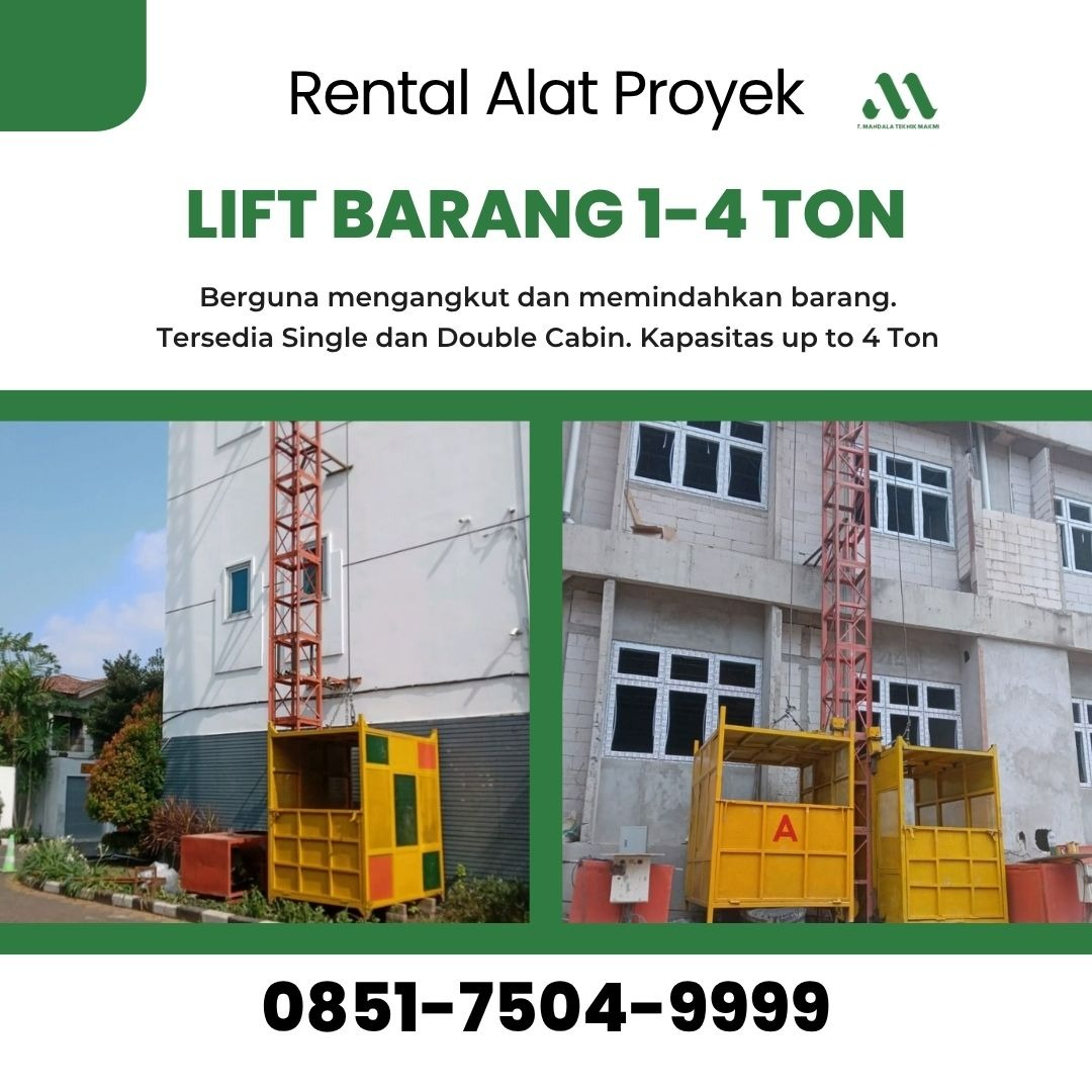 PT MTM selalu siap melayani anda dalam jasa sewa Cargo Lift, Alat ...