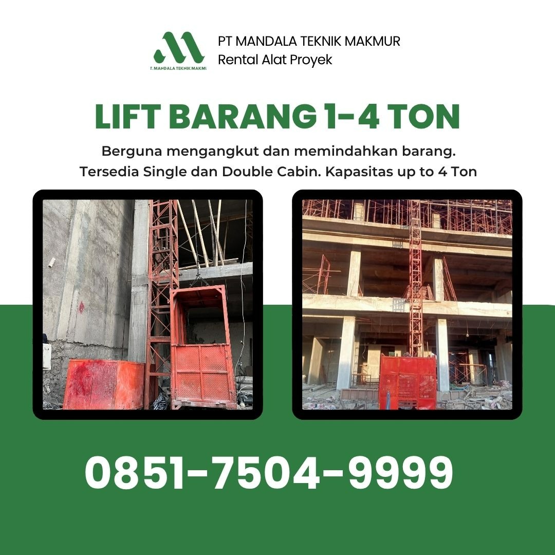PT MTM selalu siap melayani anda dalam jasa sewa Cargo Lift, Alat ...