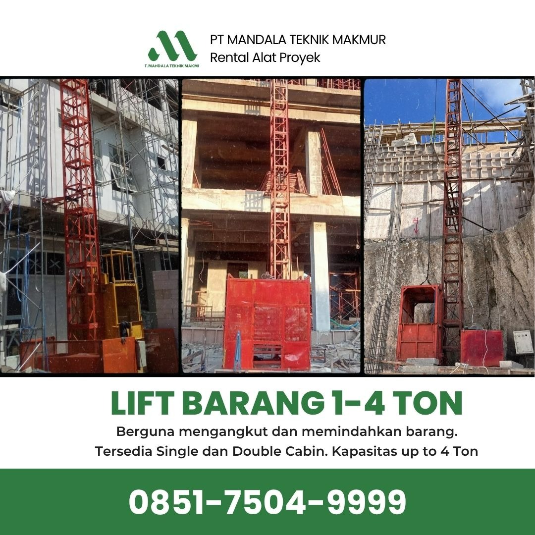 PT MTM selalu siap melayani anda dalam jasa sewa Cargo Lift, Alat ...