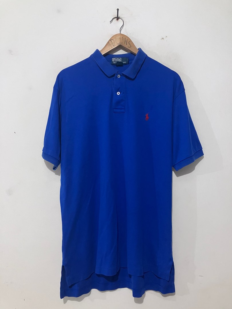 RALPH LAUREN ROYAL BLUE POLO SHIRT SIZE:L W24 L28.5, Men's Fashion ...